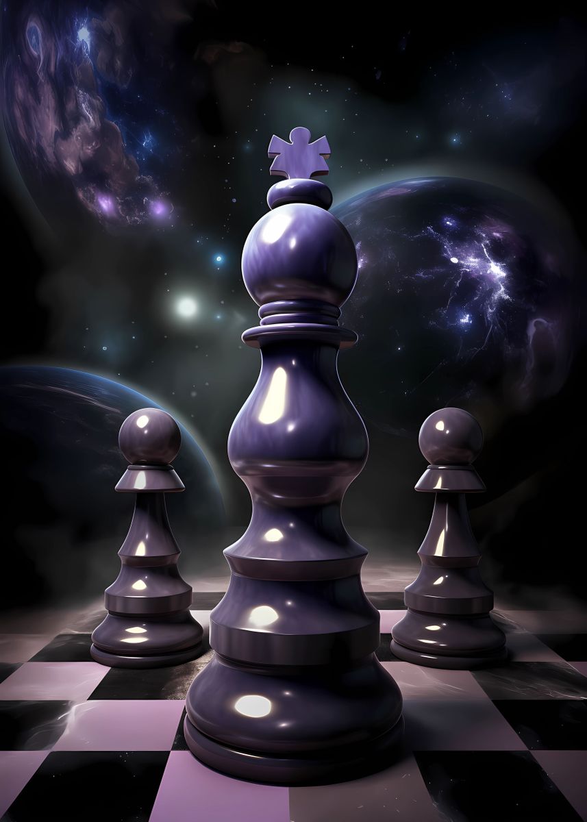 'Chess Galaxy Universe 15' Poster, picture, metal print, paint by ...