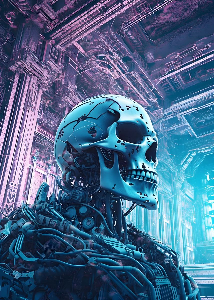 'Master Skeleton robot' Poster by Unique art by moerv | Displate