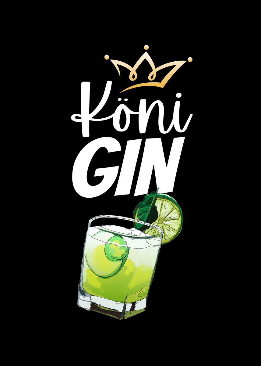 'King Gin' Poster, picture, metal print, paint by ZS C O M M E R C E ...