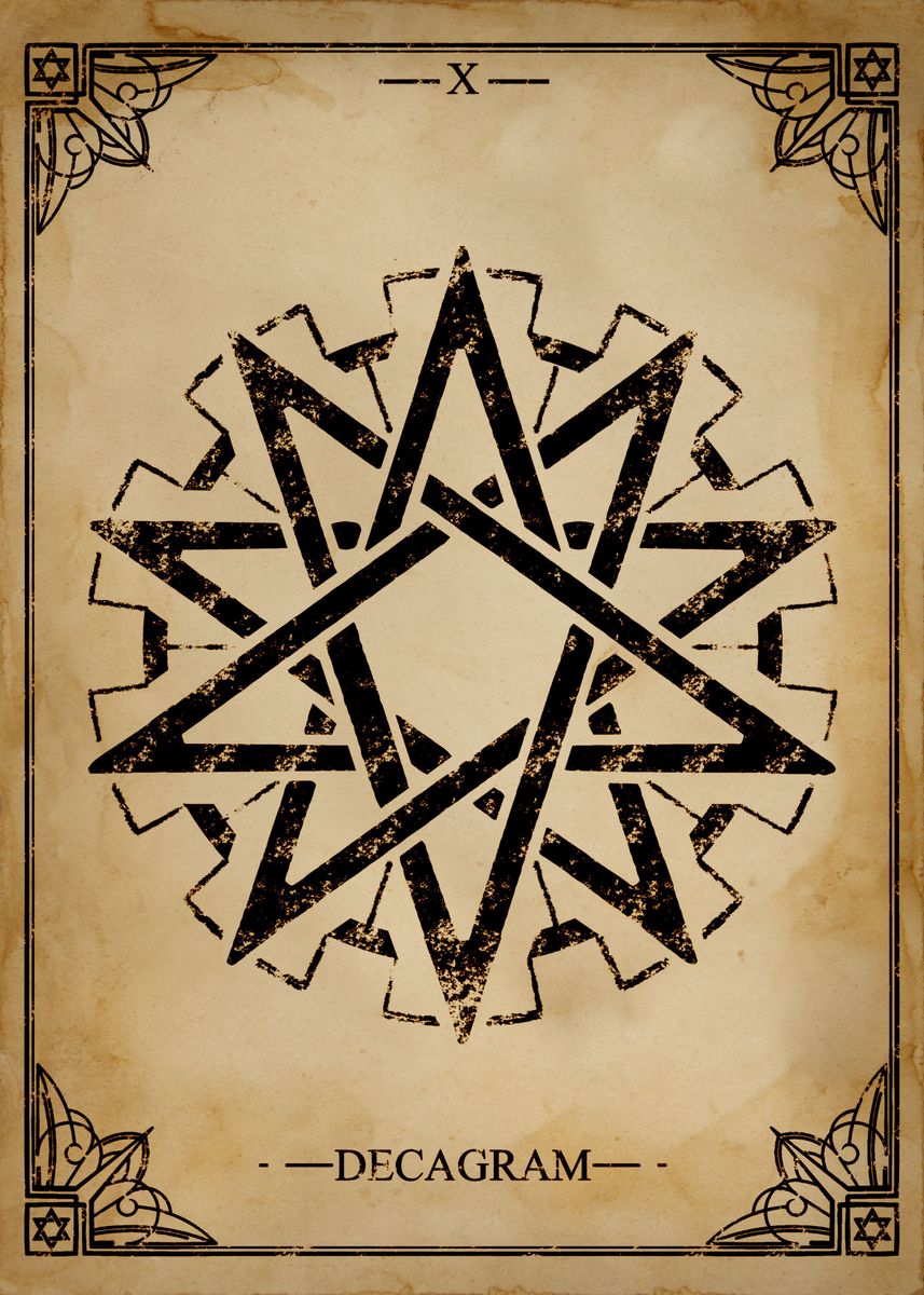 'Decagram' Poster, picture, metal print, paint by Geometrical ...