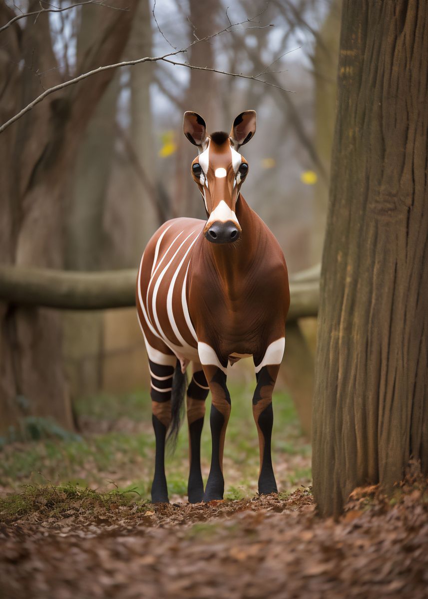 'Graceful Okapi' Poster, picture, metal print, paint by Zooscape ...
