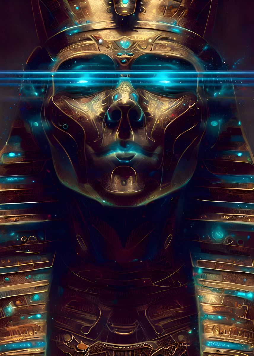 'Egyptian Phantom King' Poster, picture, metal print, paint by Alpha ...