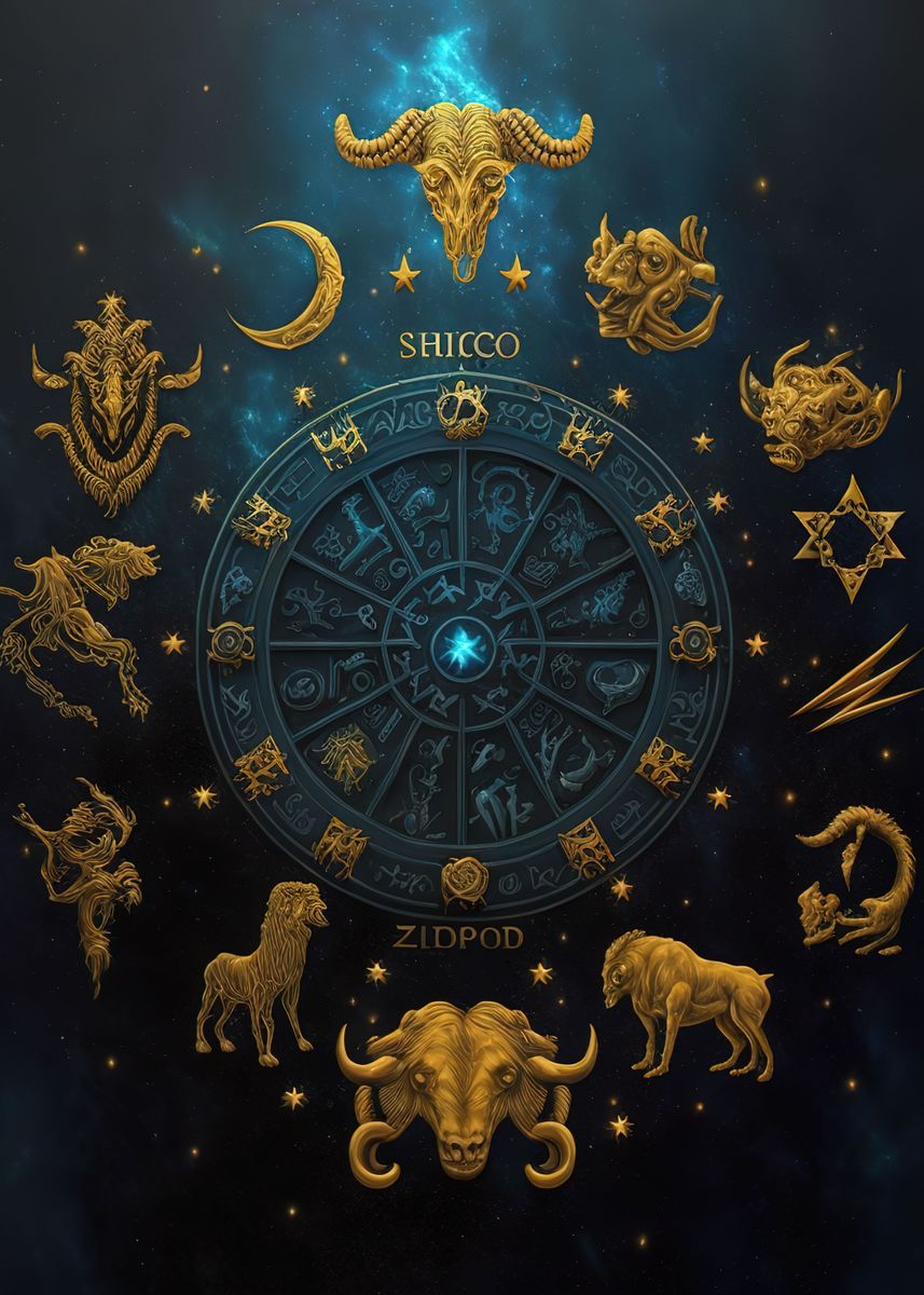 'zodiac signs' Poster, picture, metal print, paint by MatiasCurrie ...