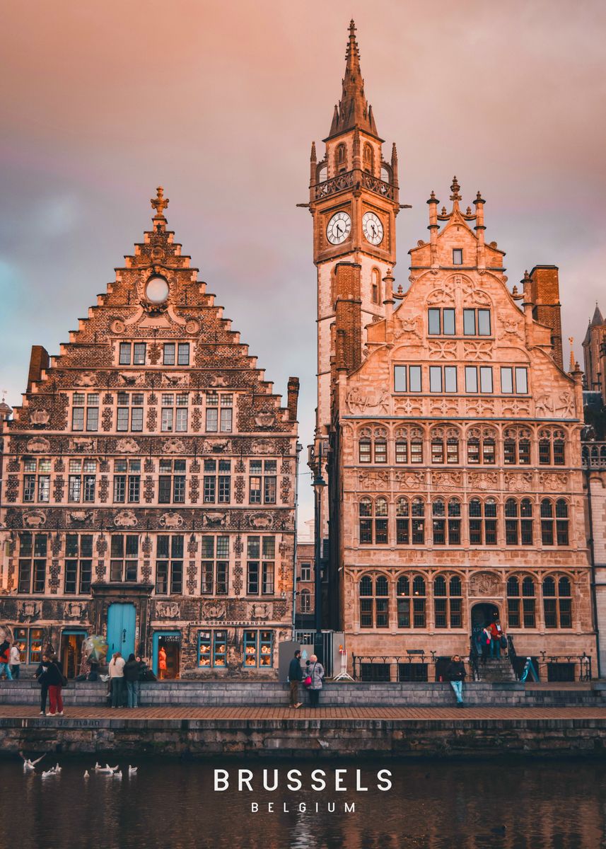 'Brussels ' Poster, picture, metal print, paint by Big City | Displate