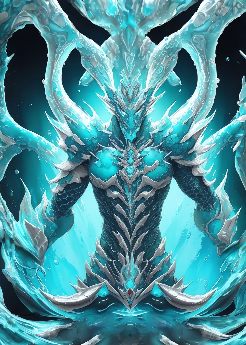 'King Neptune' Poster, picture, metal print, paint by Alex Bayu | Displate