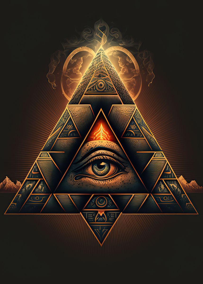 'Eye inside a pyramid' Poster by Klay Nichols | Displate