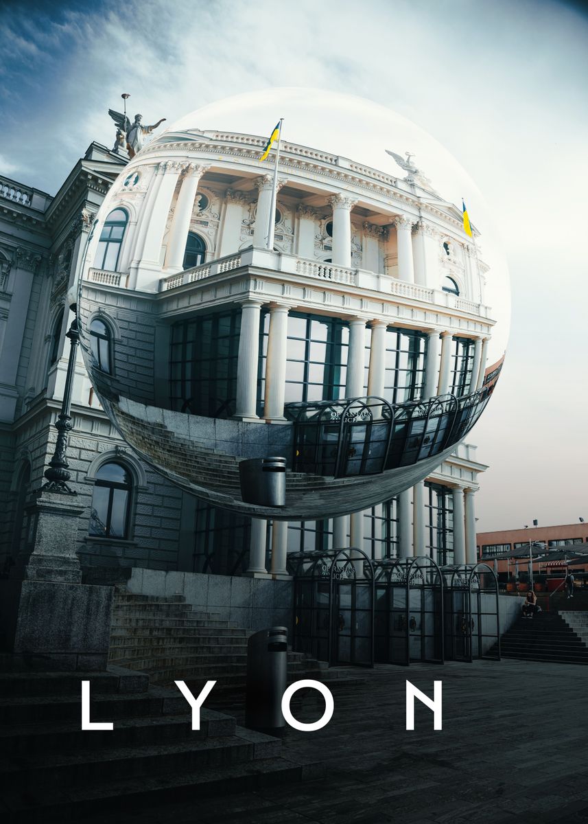 'Lyon France Crystal Orb ' Poster by Bipin Adhikari | Displate