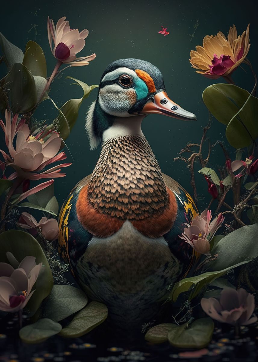 'Duck' Poster, picture, metal print, paint by Same Person | Displate