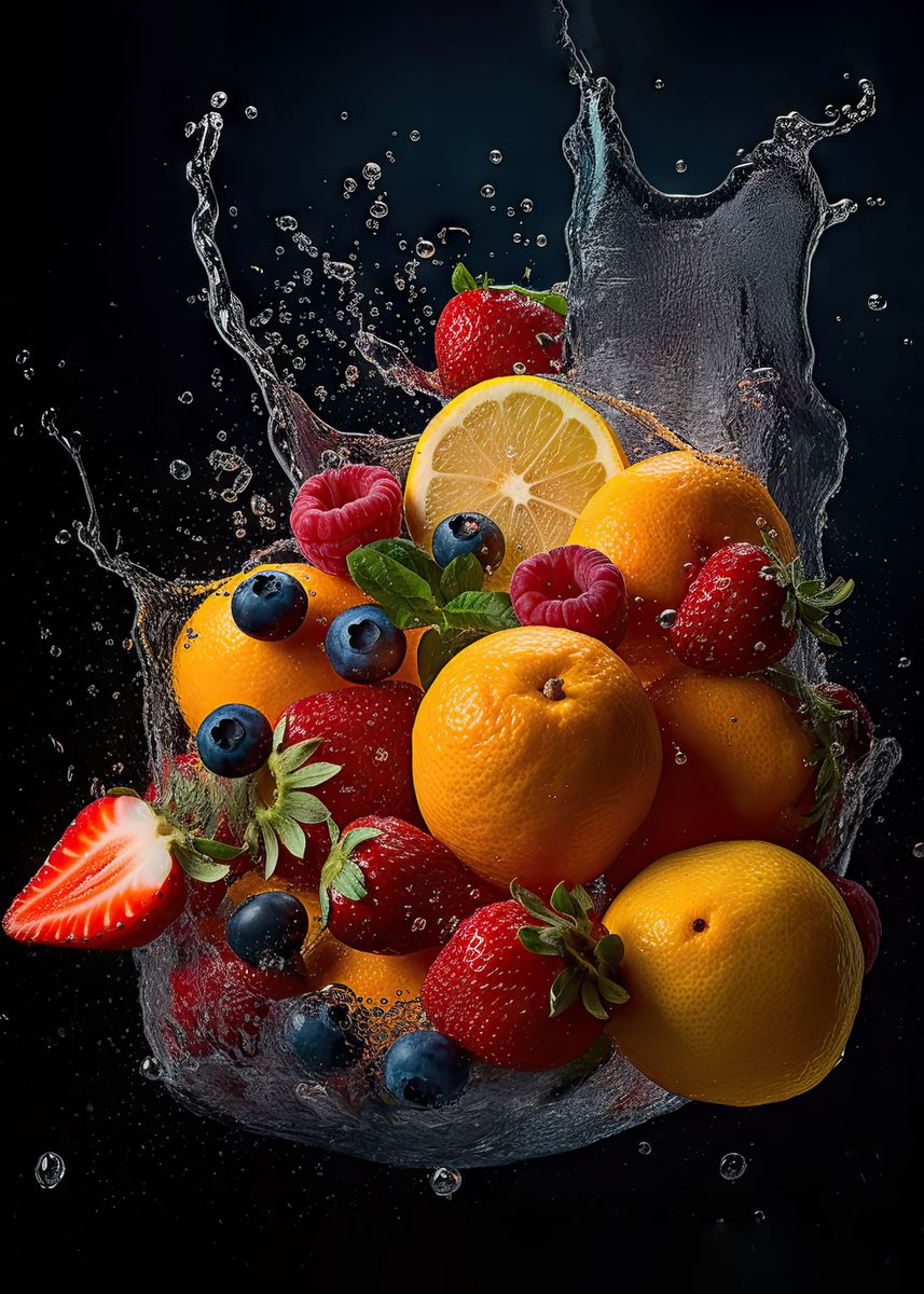 'Fresh Splash 5' Poster by Michael Strevens | Displate