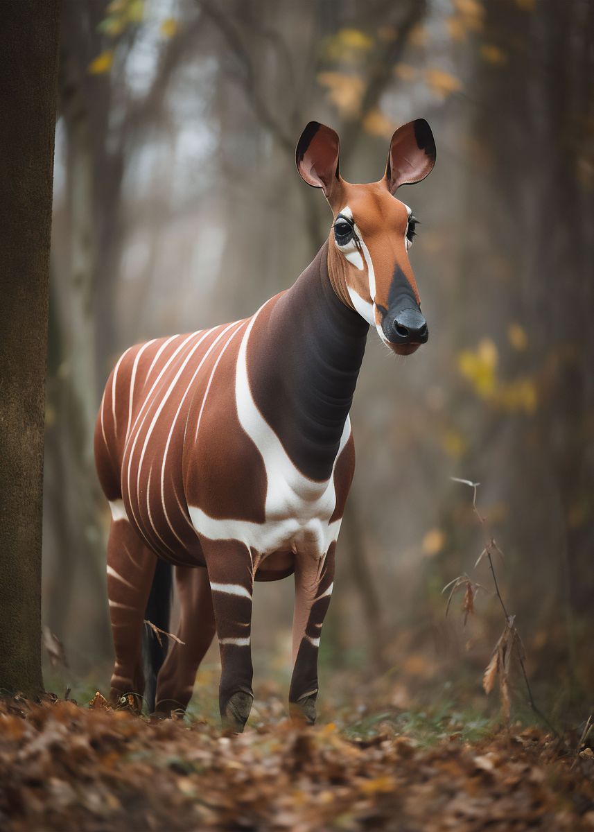 'Regal Okapi' Poster, picture, metal print, paint by Zooscape Wildlife ...