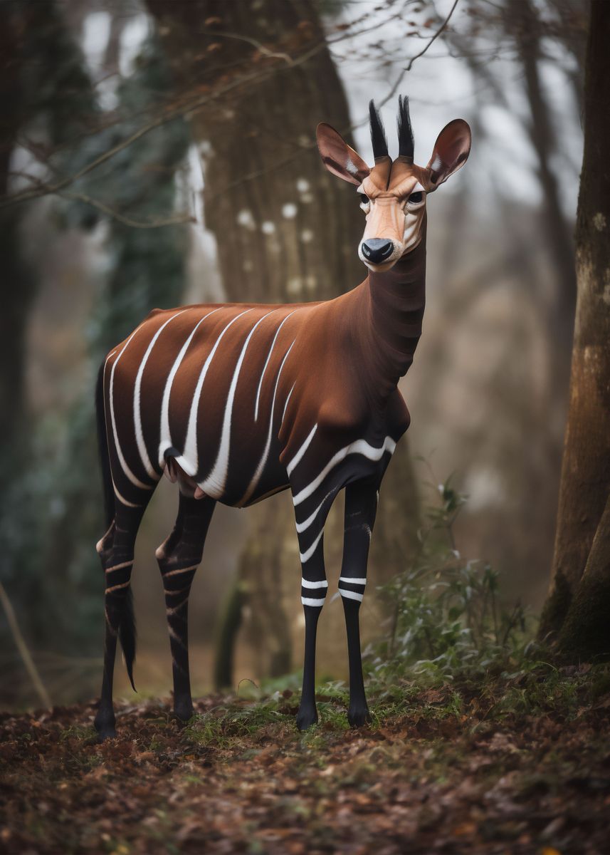 'Graceful Okapi' Poster, picture, metal print, paint by Zooscape ...