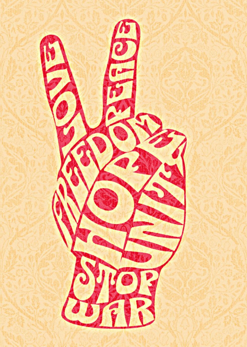 'Peace Love Hope Stop War' Poster by Teewyld | Displate