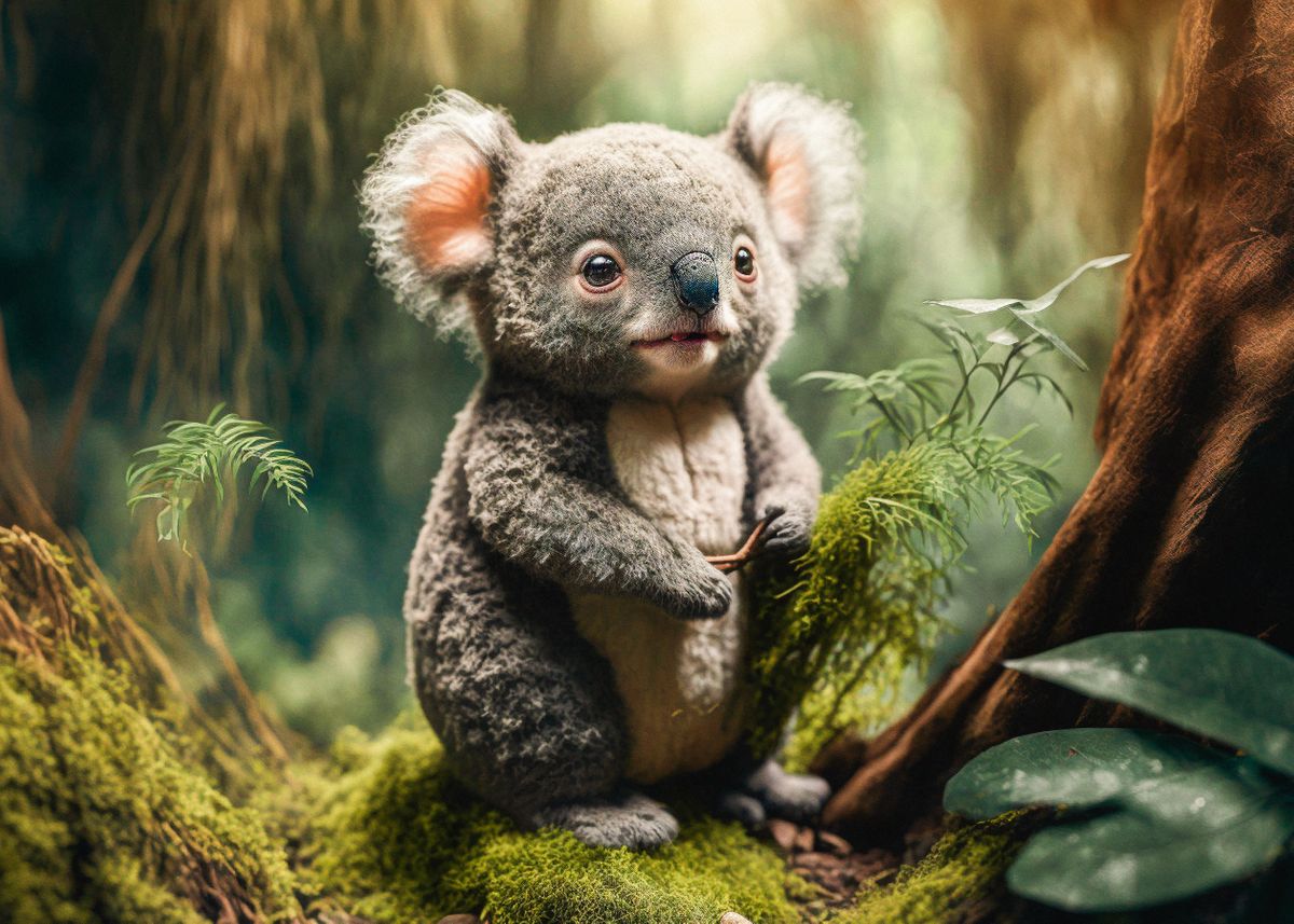 'Koala in the forest' Poster by Alan Frijns | Displate