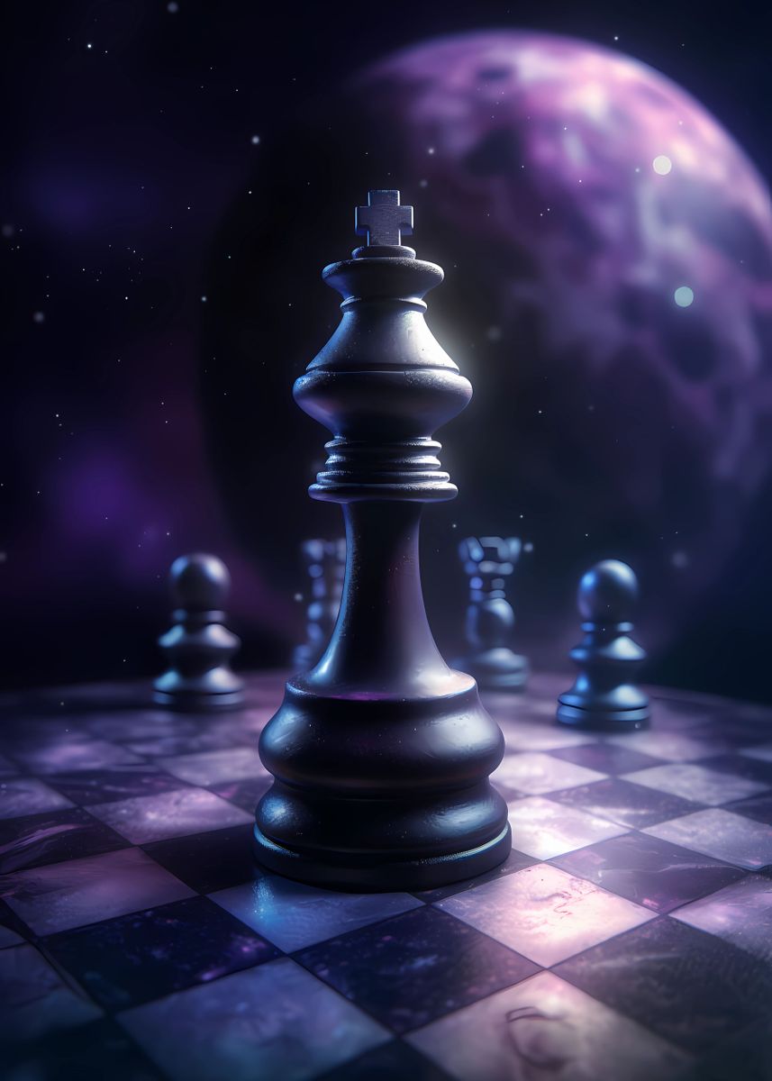 'Chess Galaxy Universe 11' Poster, picture, metal print, paint by ...