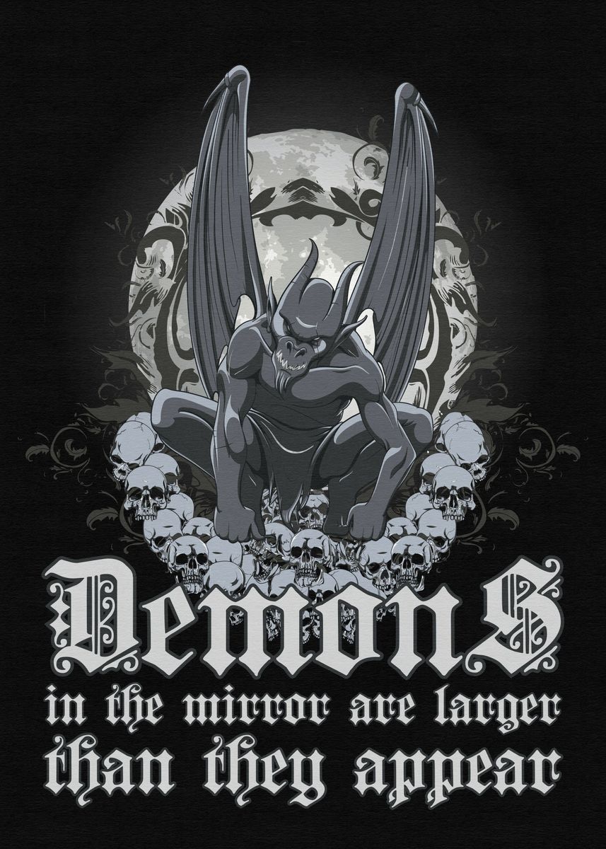 'Funny Gothic Bathroom Art' Poster, picture, metal print, paint by ...