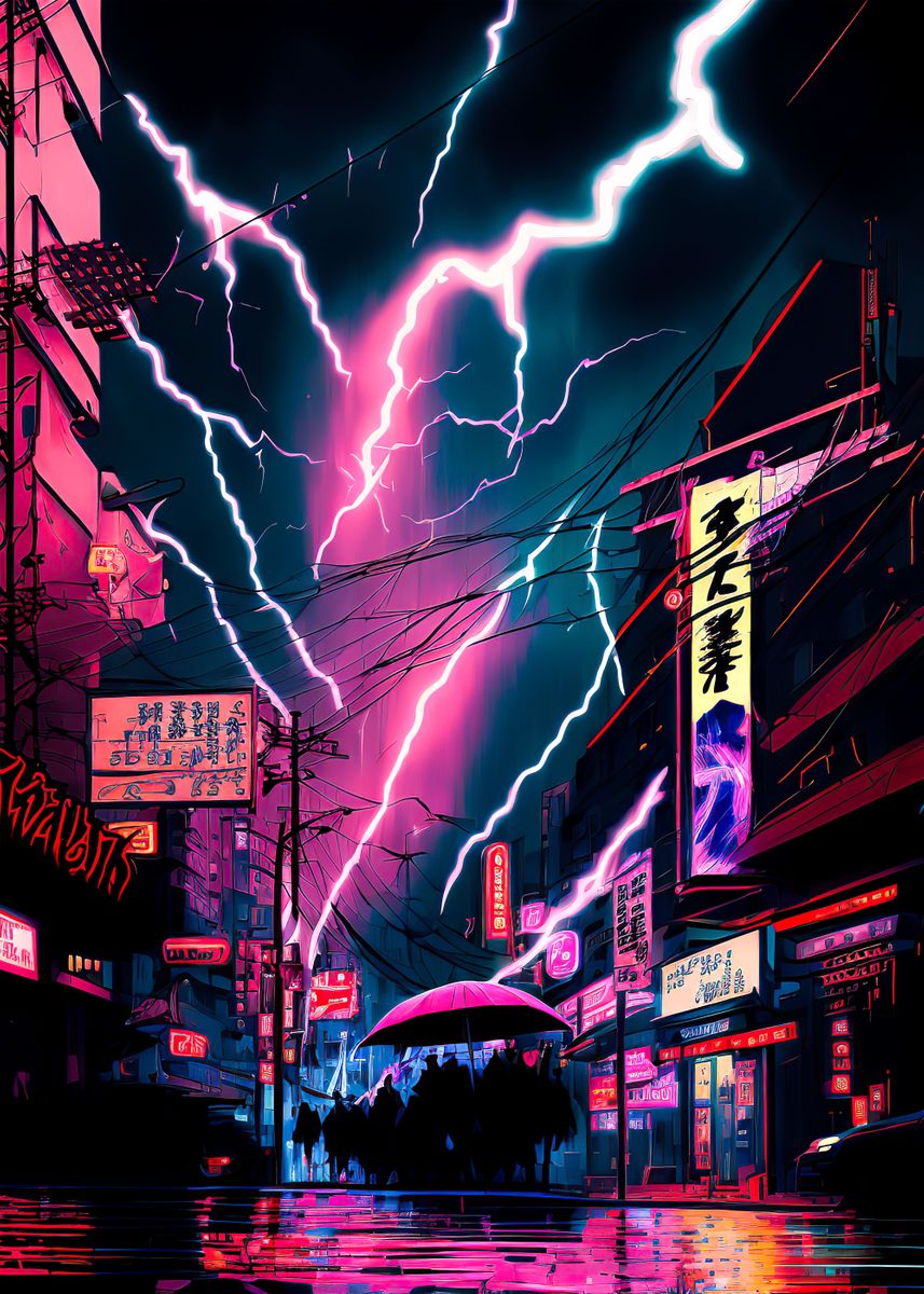 'Tokyo japan neon' Poster by Anime Poster | Displate
