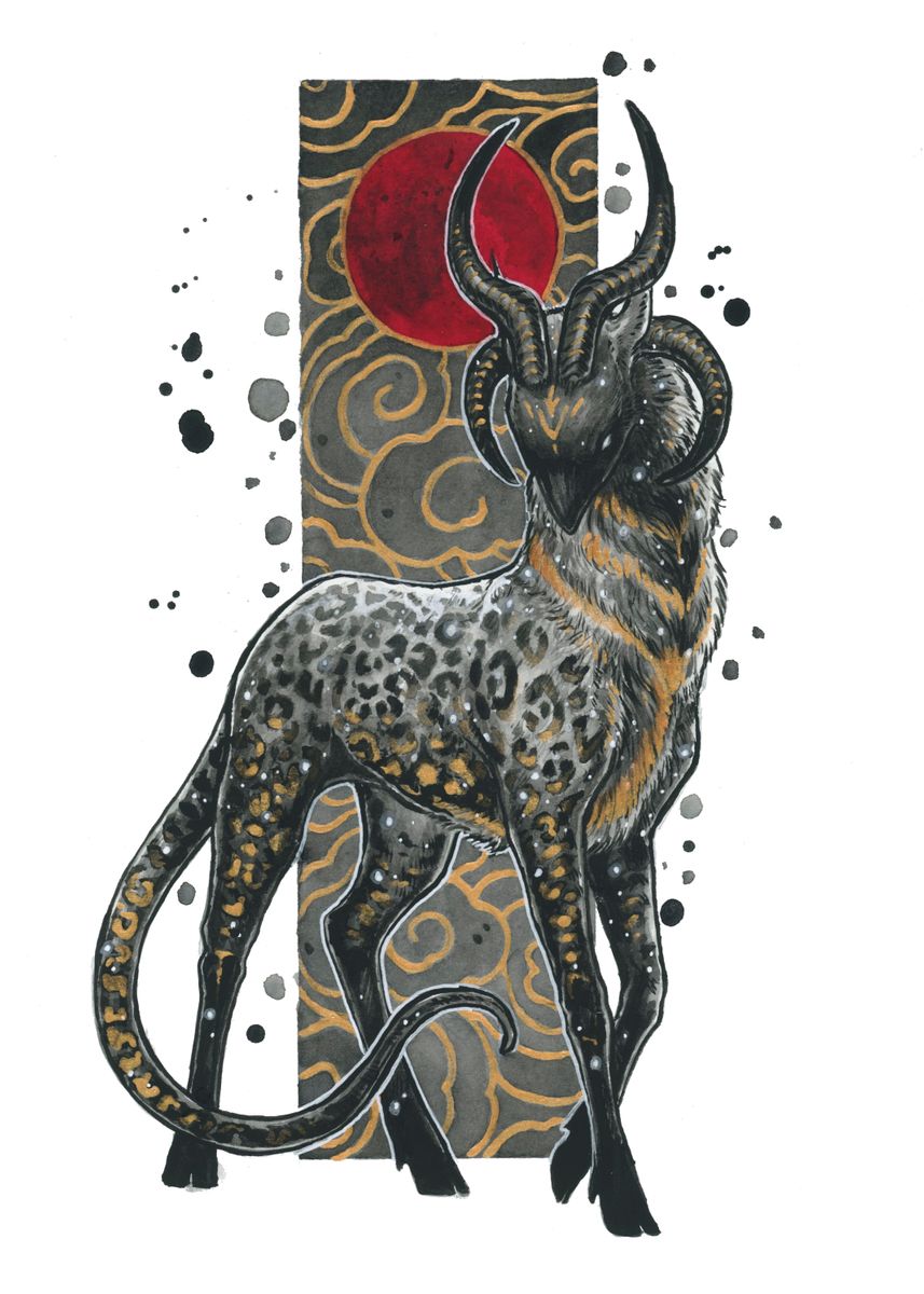 'Fei Lian' Poster, picture, metal print, paint by Jonna Hyttinen | Displate