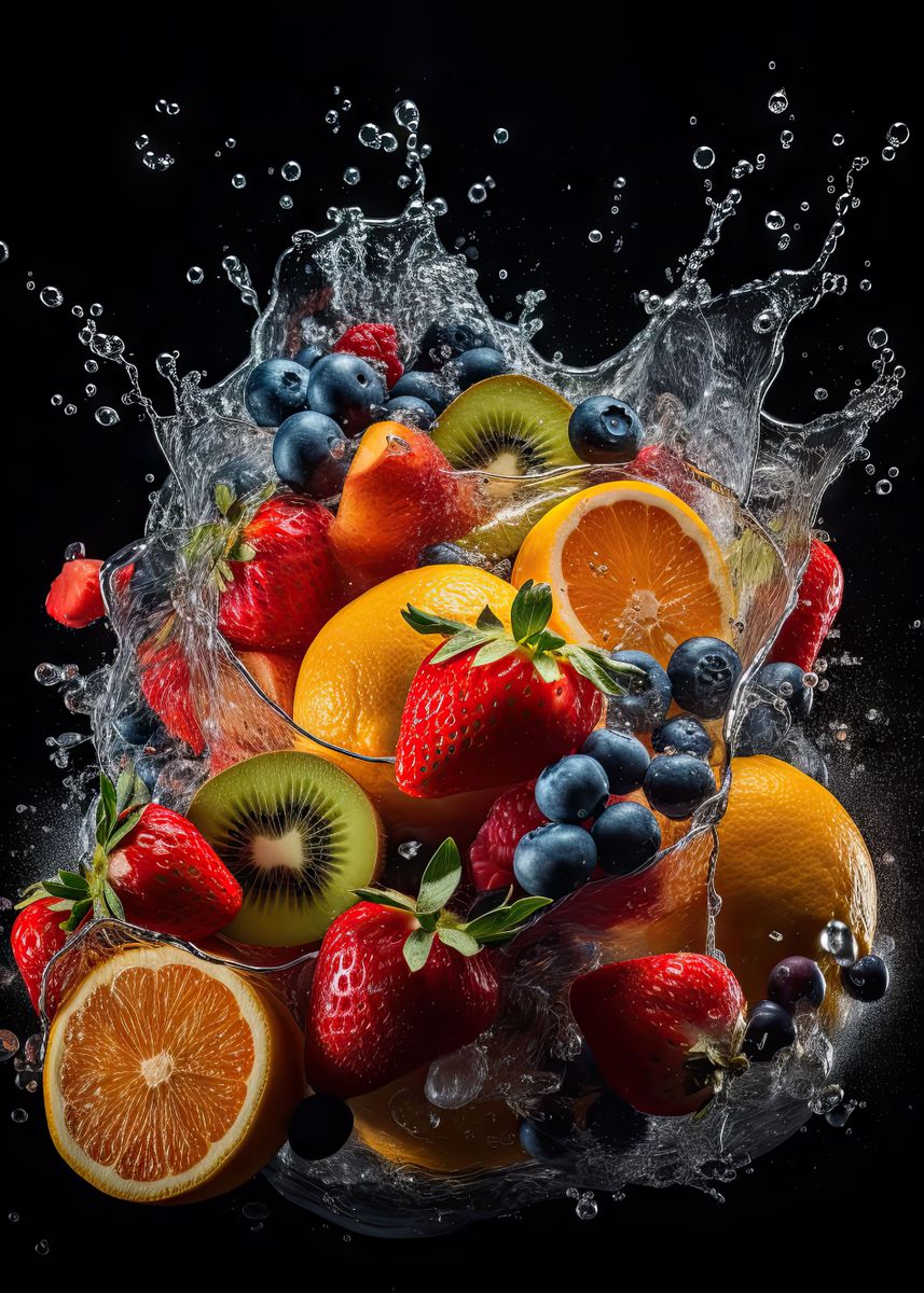 'Fresh Splash 2' Poster, picture, metal print, paint by Michael ...