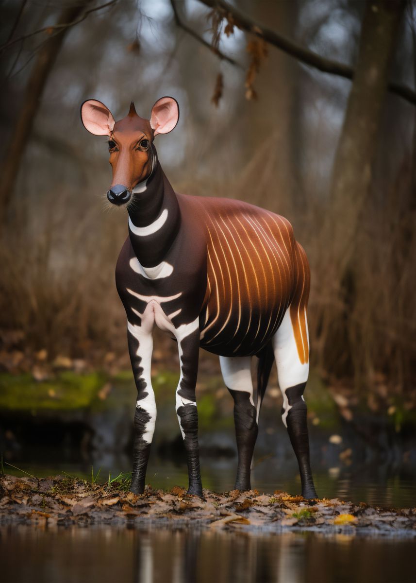 'Stately Okapi' Poster, picture, metal print, paint by Zooscape ...