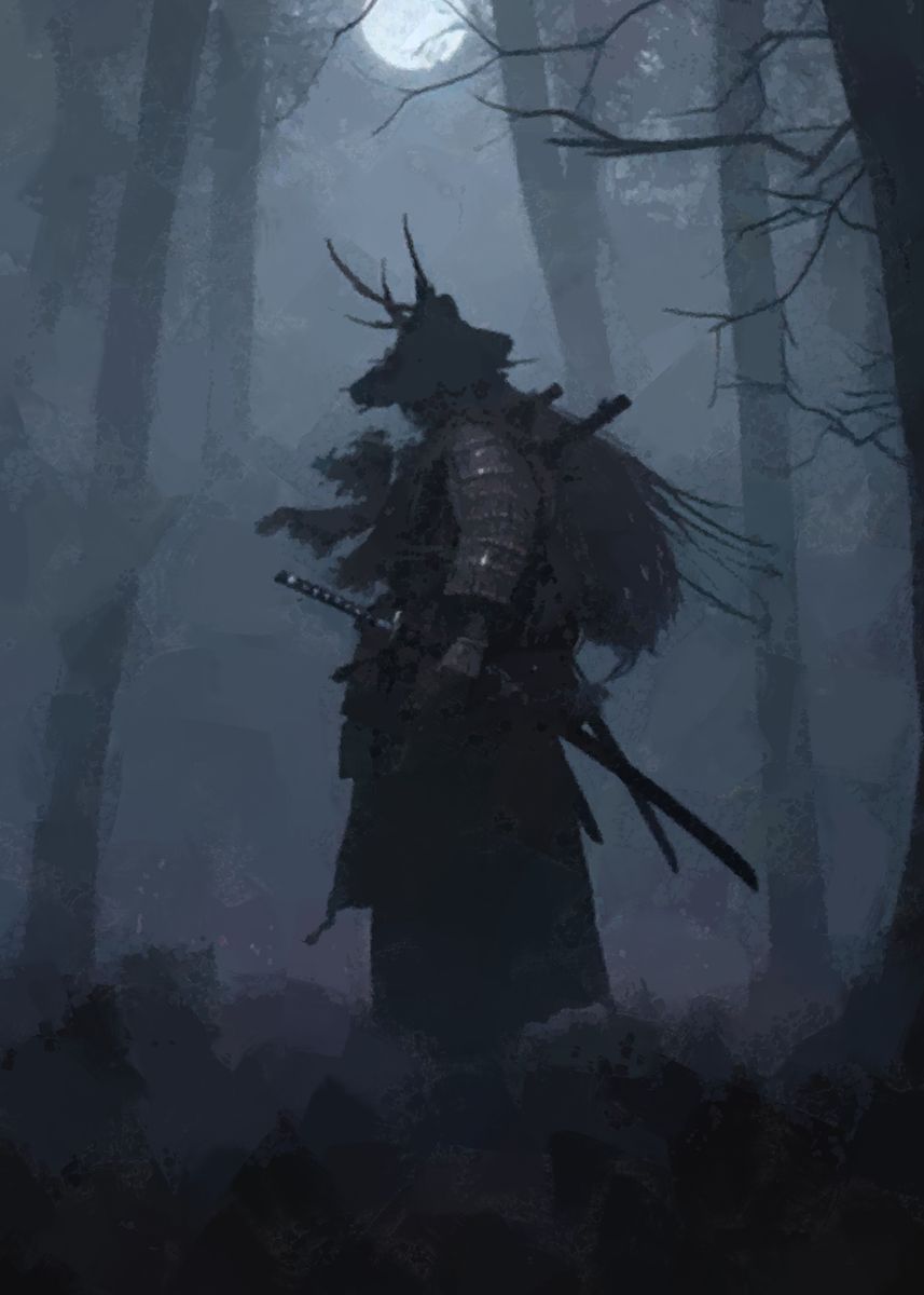 'Dark fantasy samurai' Poster, picture, metal print, paint by Dark Zeka ...