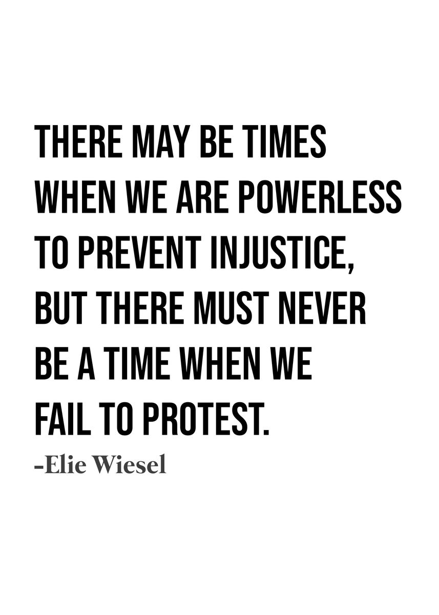 'Elie Wiesel Quote ' Poster by KAZE | Displate