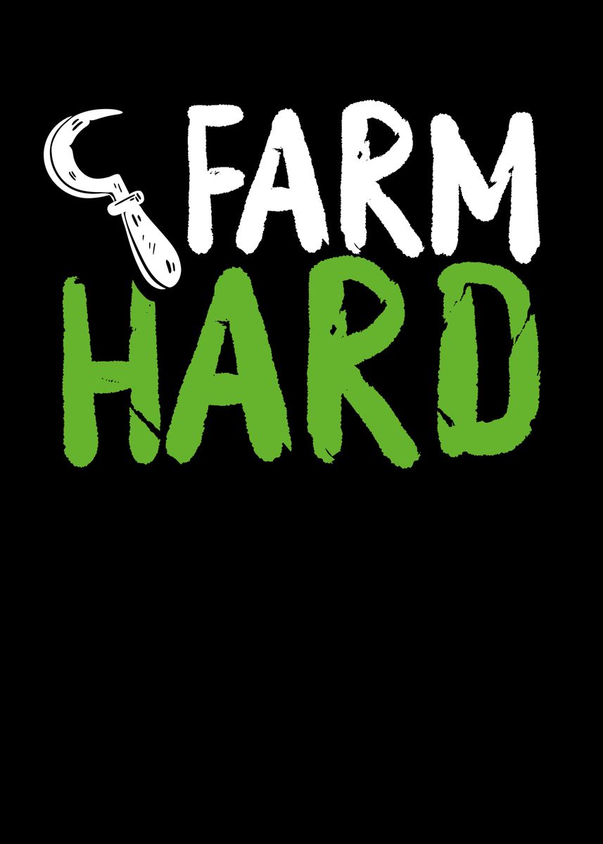 'Farm hard work' Poster, picture, metal print, paint by BeMi | Displate