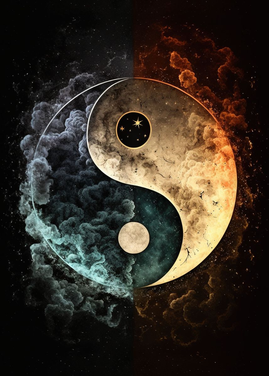'Yin and Yang Balance' Poster, picture, metal print, paint by Creative ...