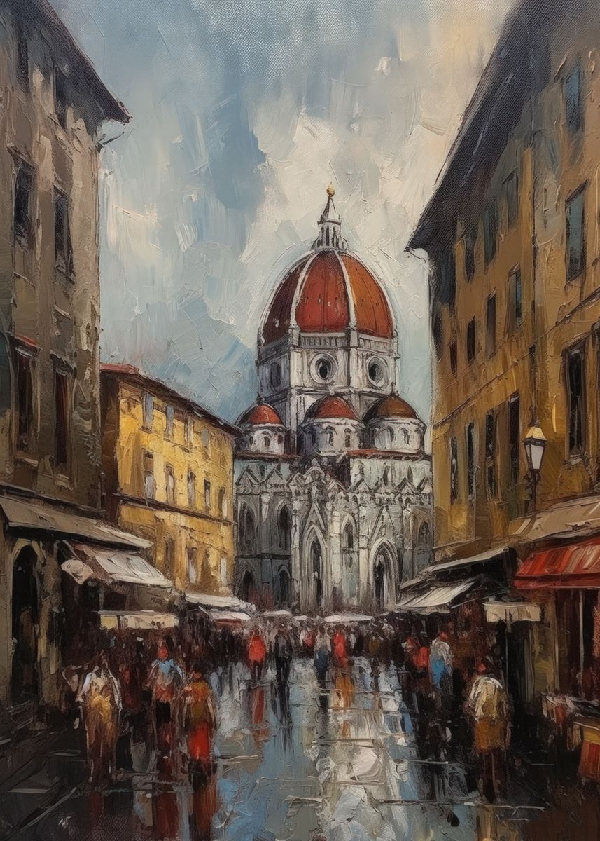 'Florence City of Art Italy' Poster, picture, metal print, paint by ...