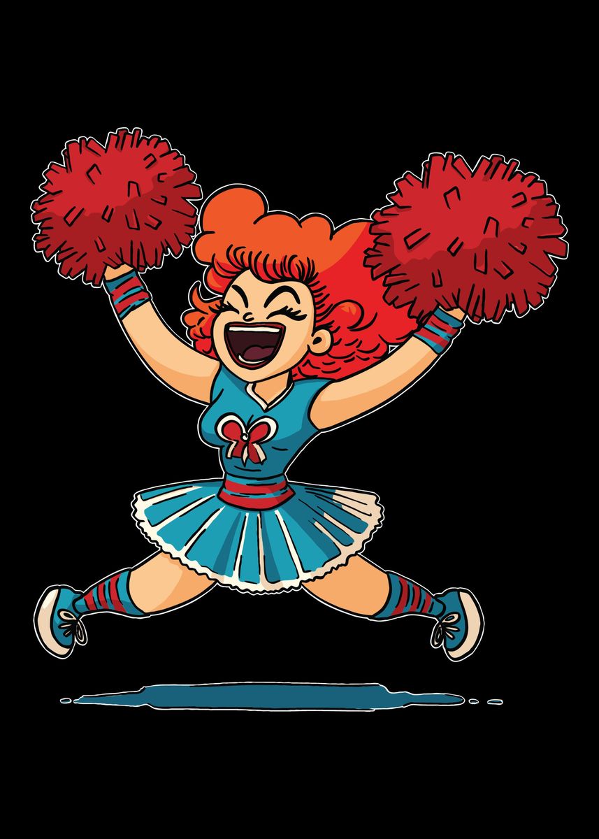 'Cheerleading Cheerleader' Poster by BobbyBubble | Displate