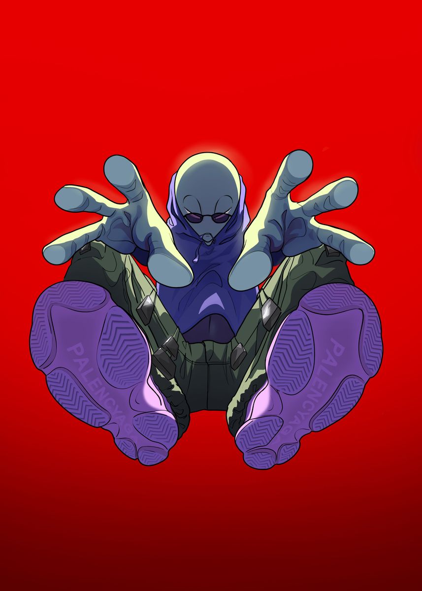 'Crouch' Poster, picture, metal print, paint by P1x Creations | Displate