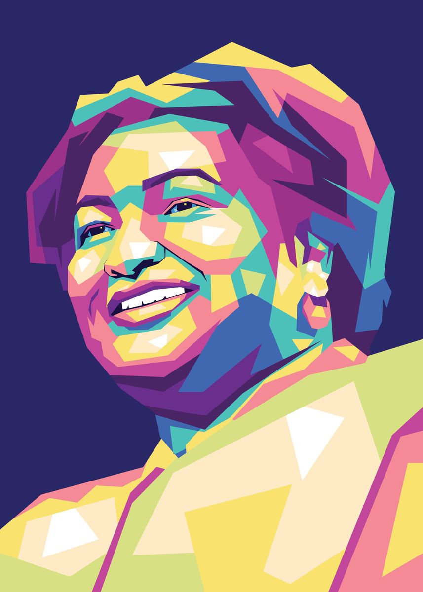 'Stacey Abrams' Poster, picture, metal print, paint by Saidi Say | Displate