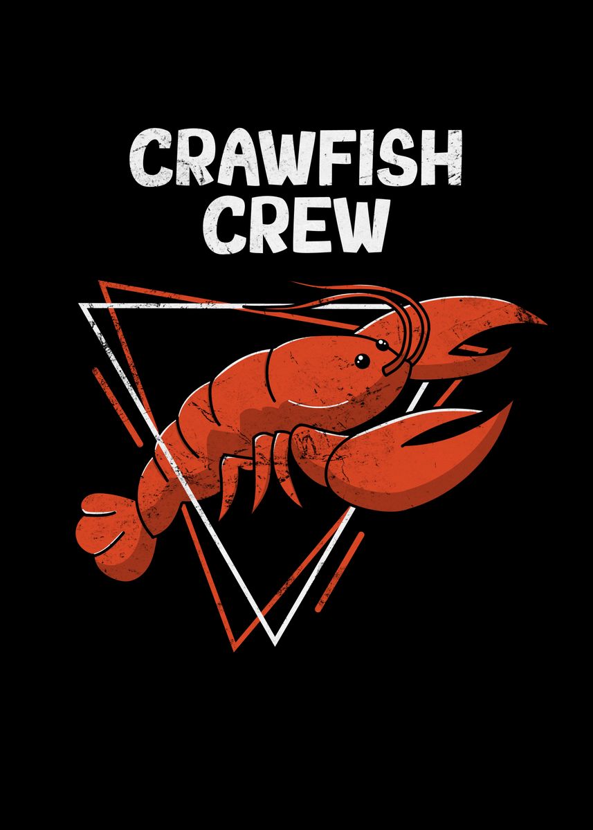 'Crawfish Crew Funny Cajun' Poster, picture, metal print, paint by ...