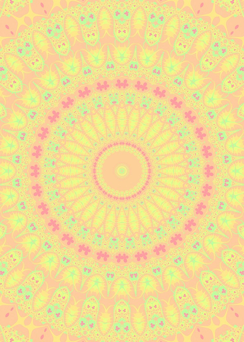 'Colorful Funky Mandala' Poster, picture, metal print, paint by ...