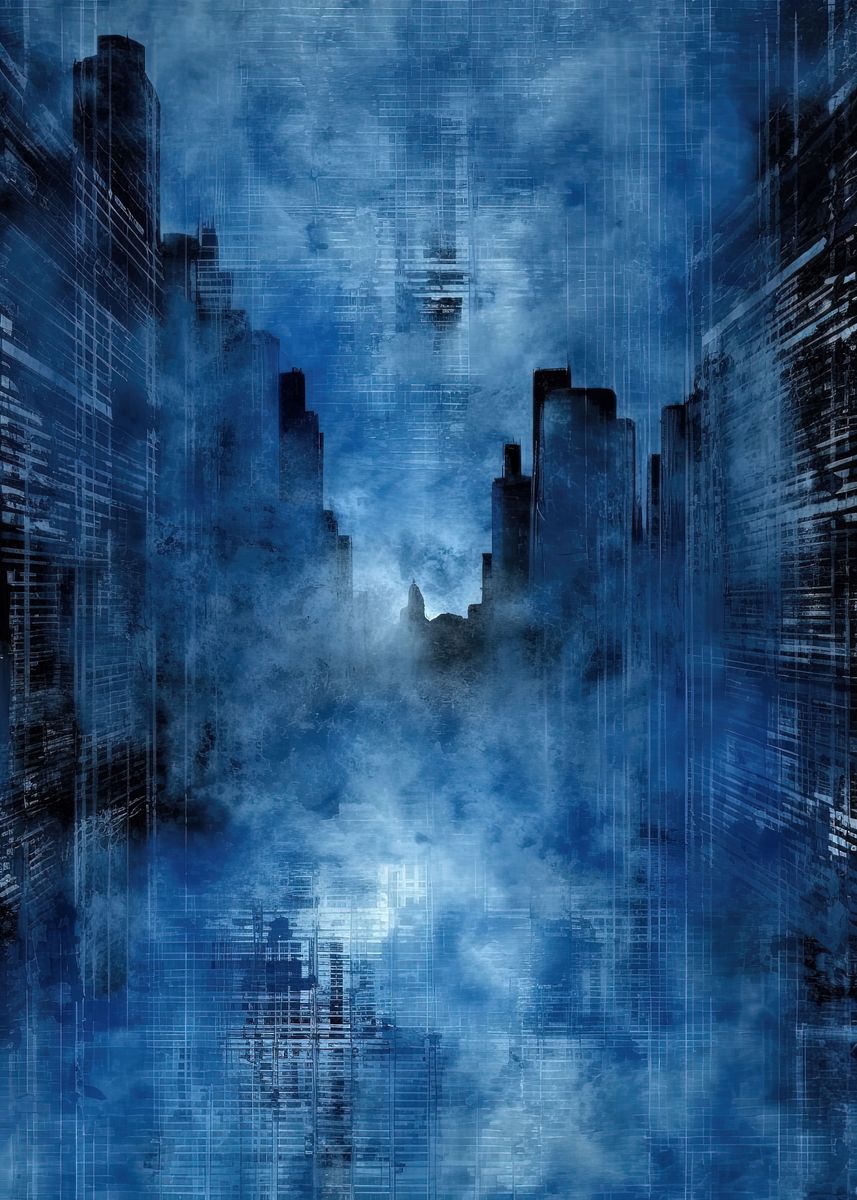 'Blue Conscious Depth' Poster, picture, metal print, paint by Havard ...