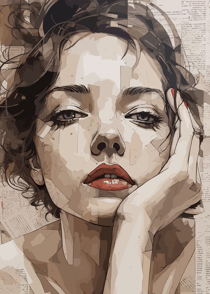 'beautiful girl' Poster, picture, metal print, paint by the Moooh ...