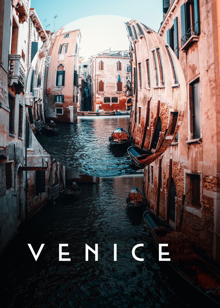 'Venice Italy Abstract' Poster by Bipin Adhikari | Displate