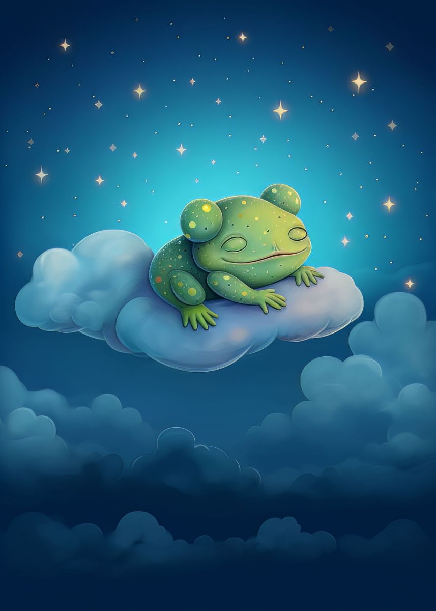 'Good Night Frog' Poster by Scott Prokop | Displate