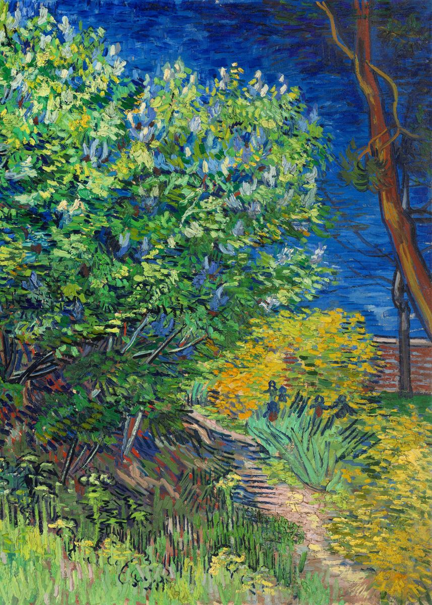 'Lilac Bush van Gogh 1889' Poster, picture, metal print, paint by ...