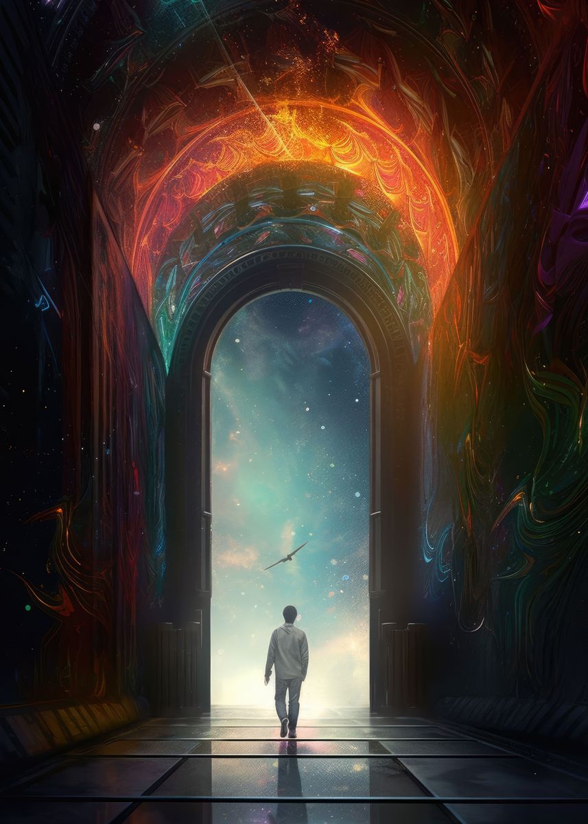 'Mysterious Portal Journey' Poster, picture, metal print, paint by ...