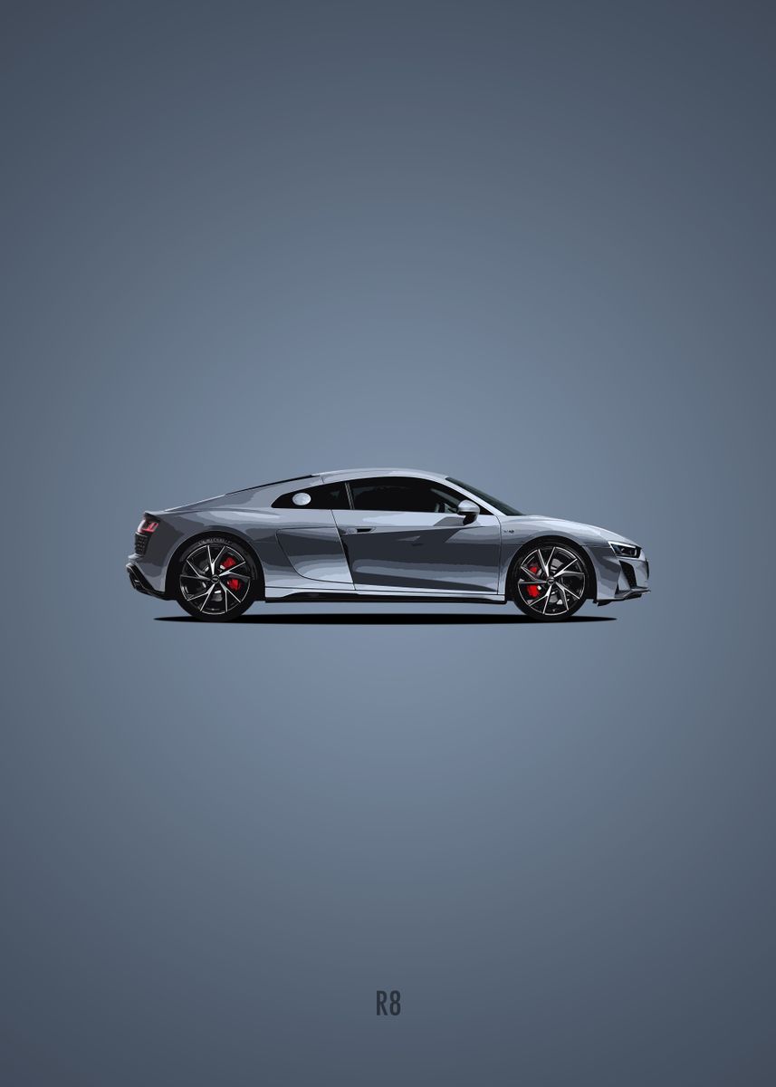 'Audi R8' Poster, picture, metal print, paint by Full Throttle Art ...