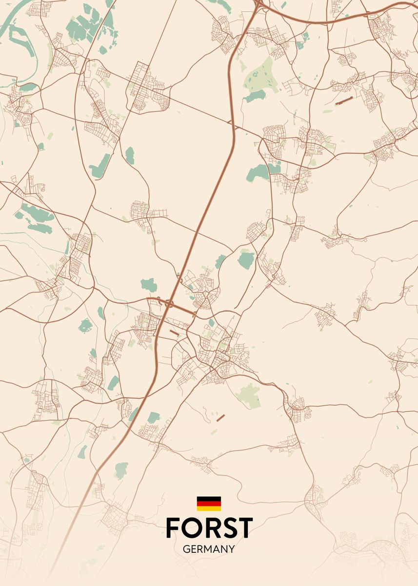 'Forst DE' Poster, picture, metal print, paint by IMR Designs | Displate