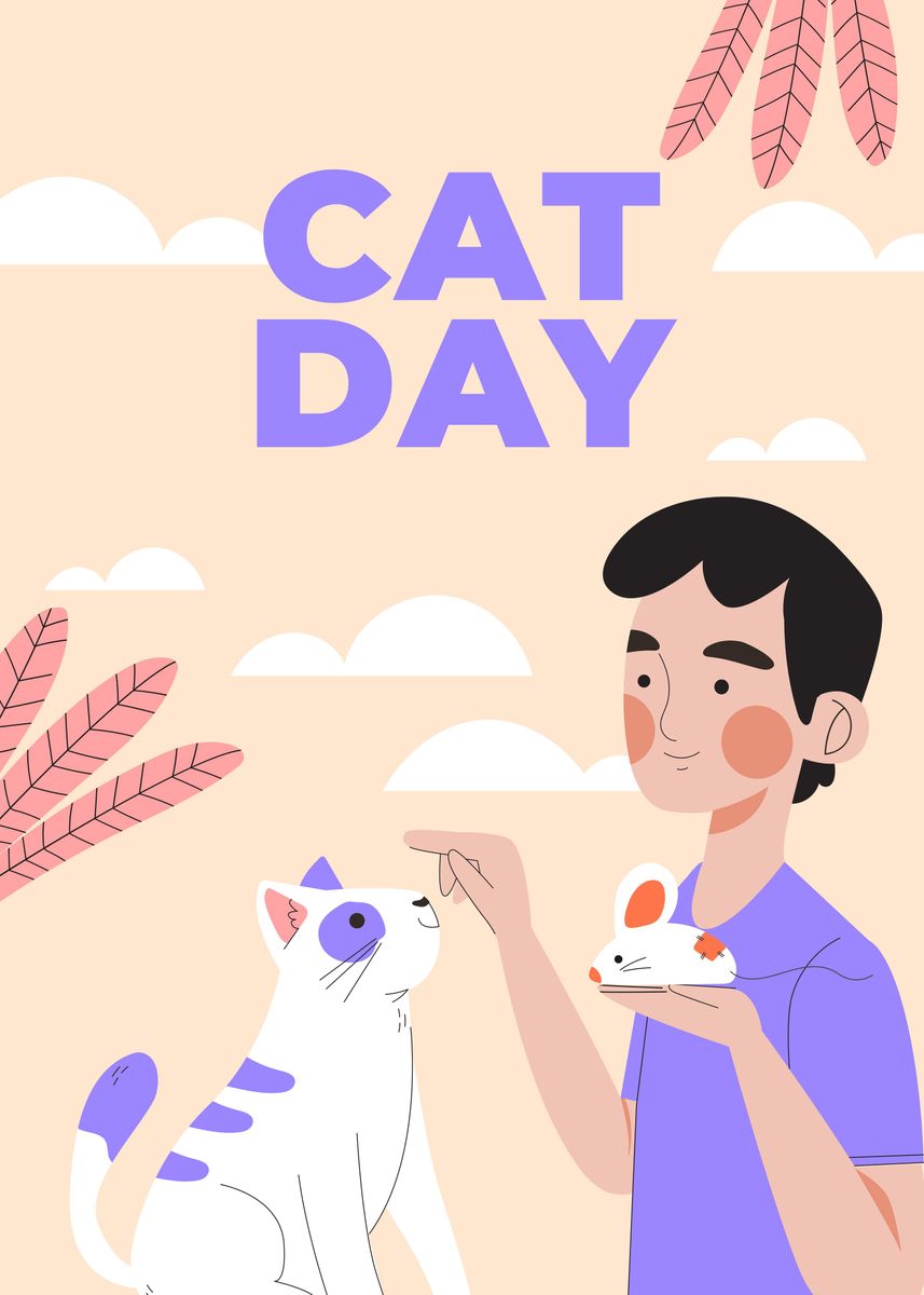 'Cat Day' Poster by Sunset Creative | Displate