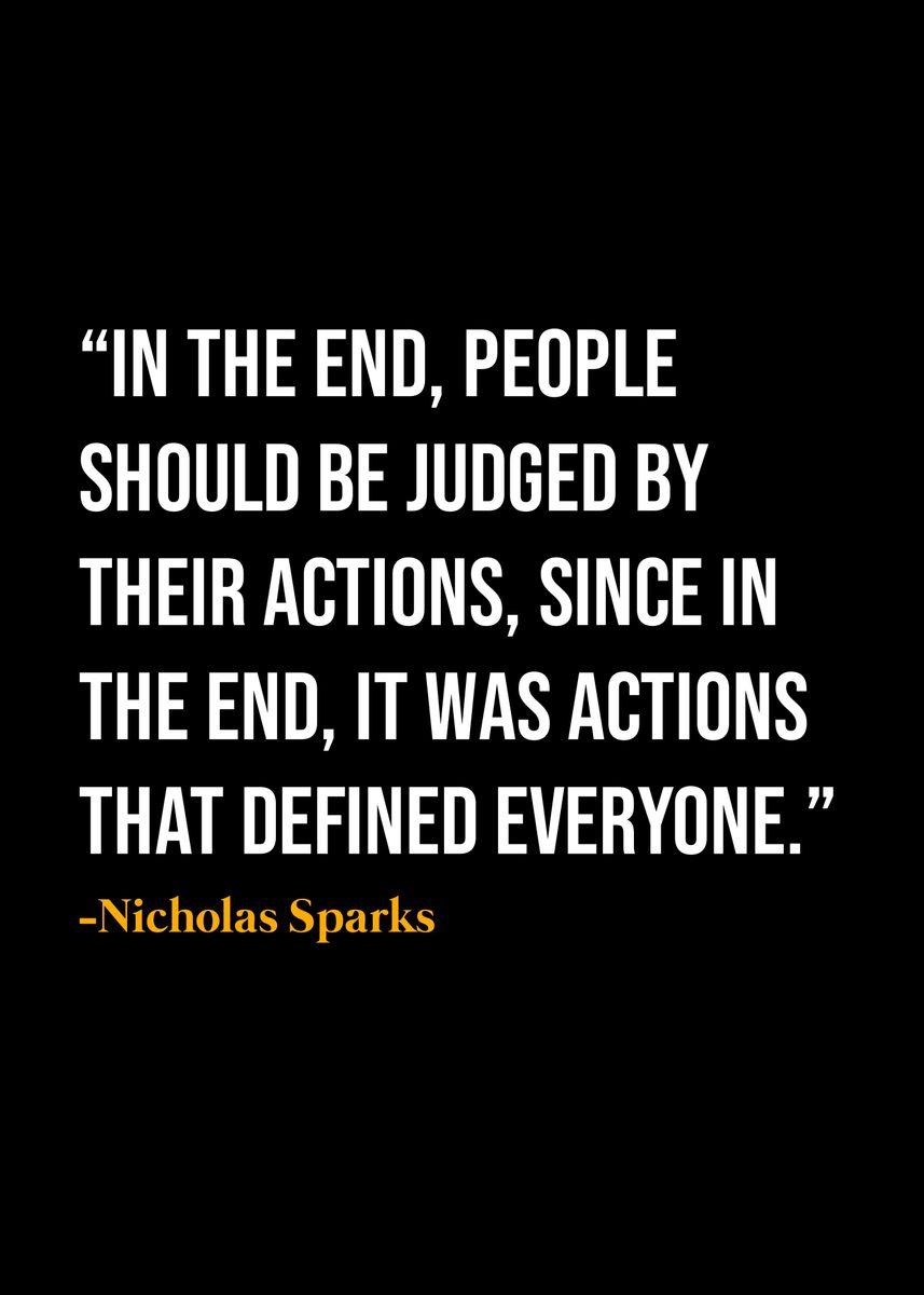 'Nicholas Sparks Quote ' Poster by DIMS | Displate