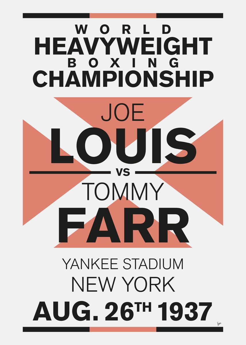 '1937 Louis vs Farr' Poster by Chungkong Art | Displate