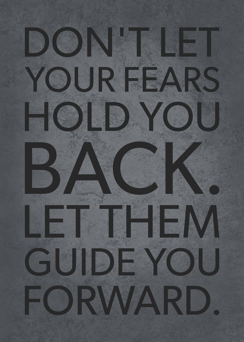 'Fear Hold You Back' Poster, picture, metal print, paint by CHAN | Displate