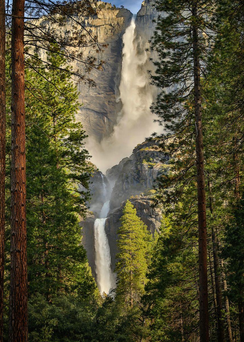 'Green Trees Waterfalls' Poster by StoicMindset | Displate