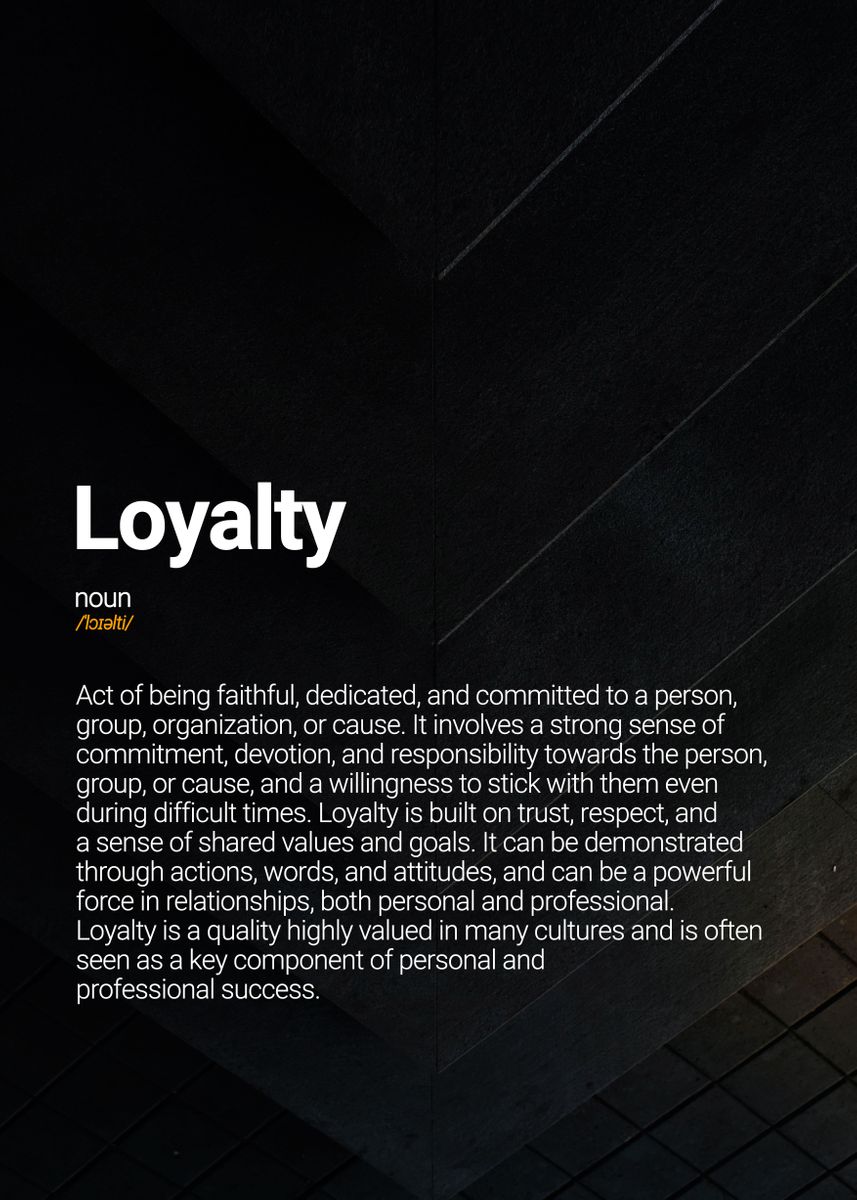 'Loyalty' Poster, picture, metal print, paint by Mr Penguin | Displate