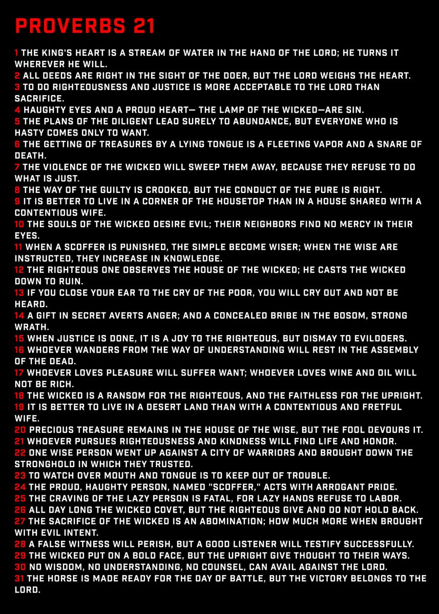 'Proverbs 21 Black' Poster by Cryptic Fawn | Displate