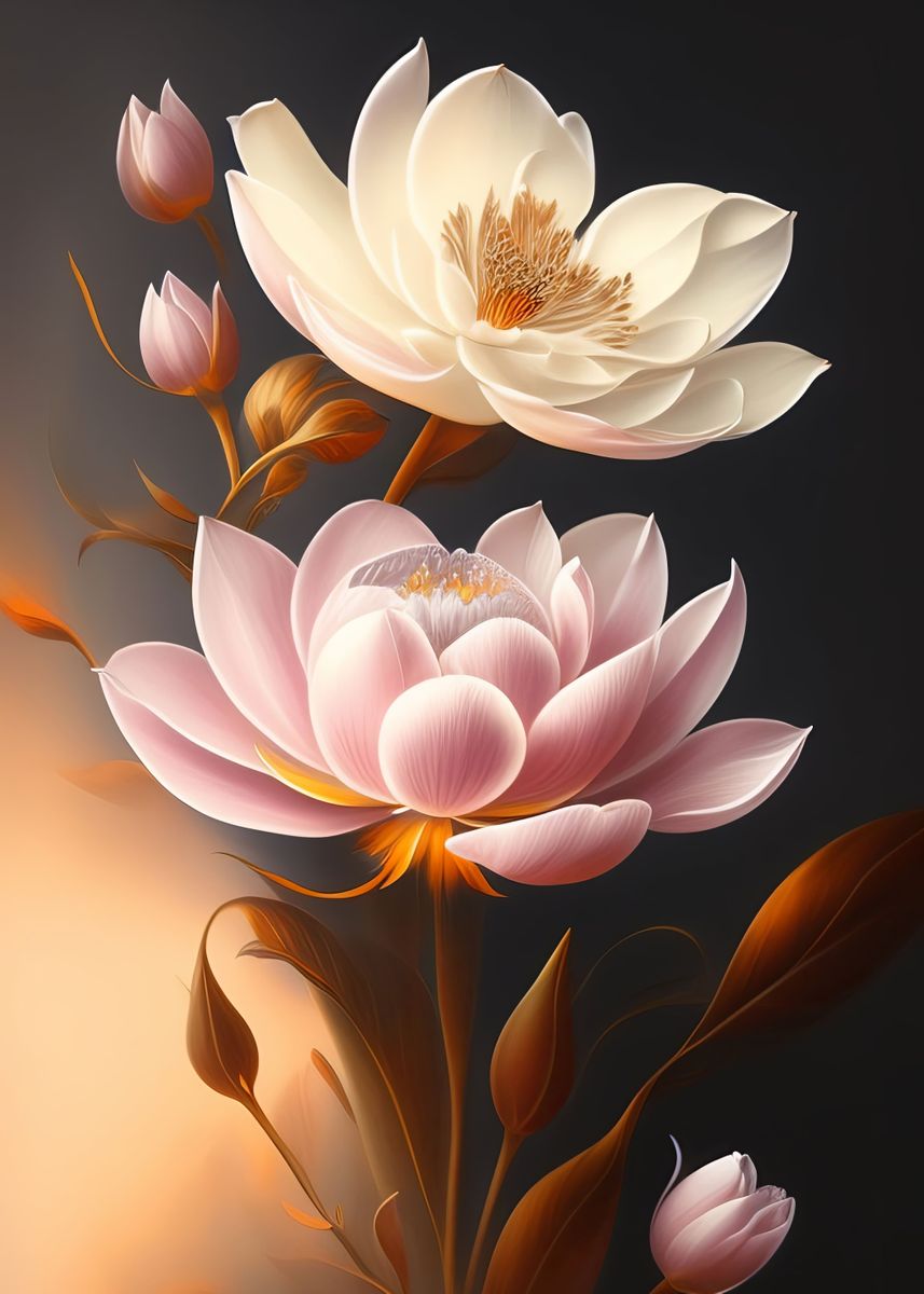 'Painting of beautiful flow' Poster, picture, metal print, paint by ...