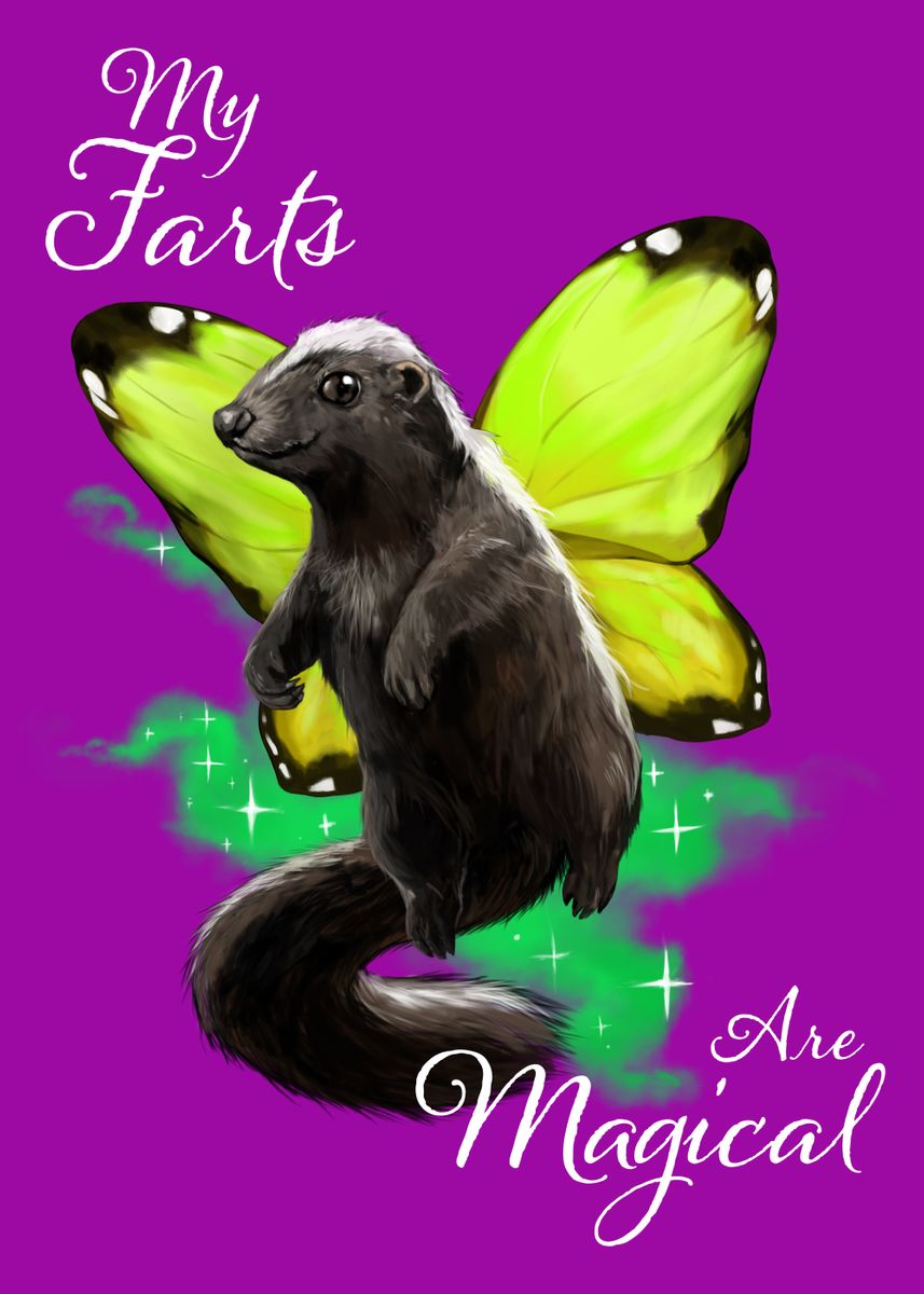 'Magical Skunk' Poster, picture, metal print, paint by SantiofallTrades ...